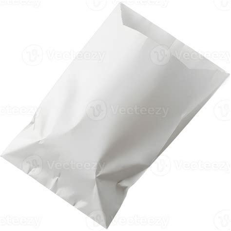 Plain White Packaging Bag In Three Dimensional View 75026342 Png