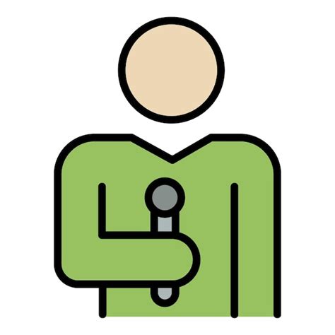 Premium Vector Man With A Microphone Icon Outline Man With A