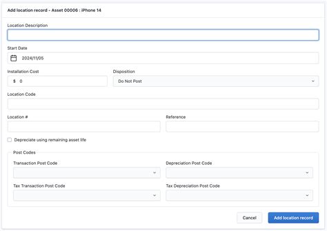 Asset Location Documentation