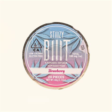 Strawberry Biiit Sour Gummy Cubes Weed Delivery Australia Wda