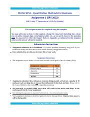 Ass Quantitative Docx Delete This Page Before Submission MATH Quantitative Methods For