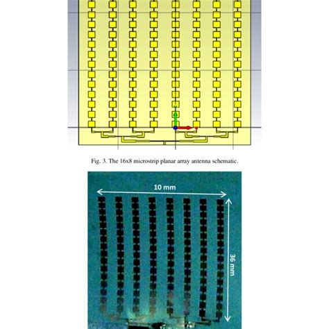 The Fabricated 16x8 Microstrip Planar Array Antenna Prototype Download Scientific Diagram