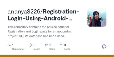 Github Ananya Registration Login Using Android Studio And Sqlite This Repository Contains