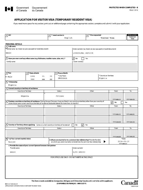 Imm 5257 Form Nnodia 111556 Pdf