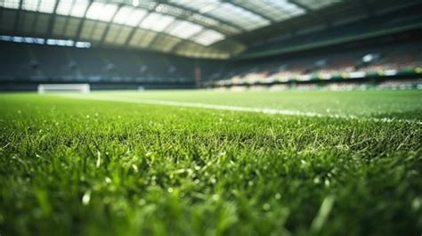 Premium Photo Football Soccer Match Grass Close Up Night Event Lights