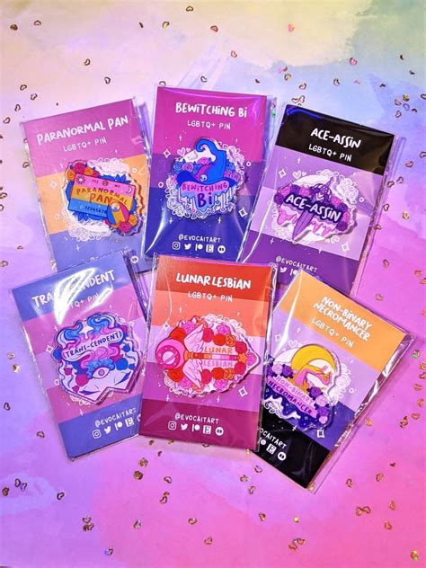 Magical Lgbt Acrylic Pins Pansexual Panro Asexual Ace Bisexual Biro