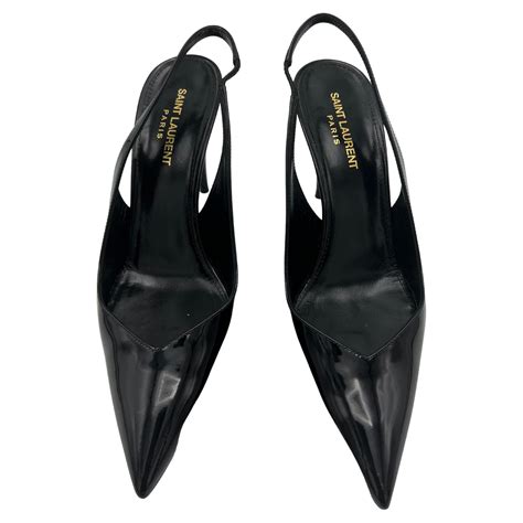 Womens Designer Saint Laurent Metallic Python Platform Tribute Sandal