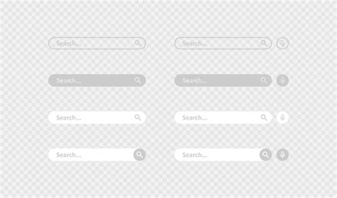 검색 막대 아이콘 웹 사이트 탐색 버튼 벡터 플랫의 Internrt Ui 인터페이스 프리미엄 벡터