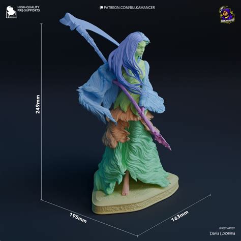 3d Printable Half Dragon Maiden 249mm By Bulkamancer Sculpts