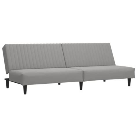 Vidaxl 2 Seater Sofa Bed Light Gray Velvet 787 X333 X272 Kroger