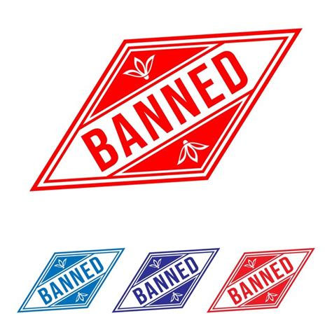 Premium Vector Banned Rubber Stamp Design Vector Illustration