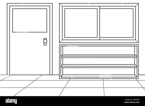 Empty Classroom Coloring Pages