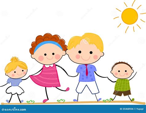 Счастливая семья стоя совместно Иллюстрация вектора иллюстрации насчитывающей отношения мать