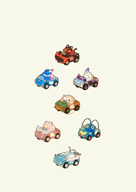 Rowlet Popplio Litten Altaria Litwick And 9 More Pokemon Drawn