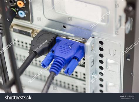 Hdmi Vga Cable Lcd Monitors Connect Stock Photo Shutterstock