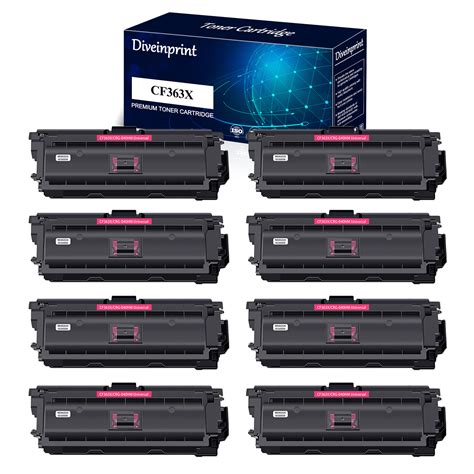 Used 8x Cf363x Magenta Toner Cartridge For Hp 508x Laserjet Enterprise