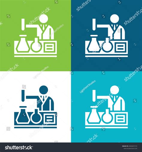 Bioengineering Flat Four Color Minimal Icon Stock Vector Royalty Free 2003697272 Shutterstock