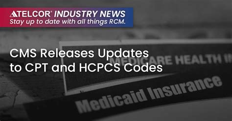 Cms Releases Updates To Cpt And Hcpcs Codes Telcor