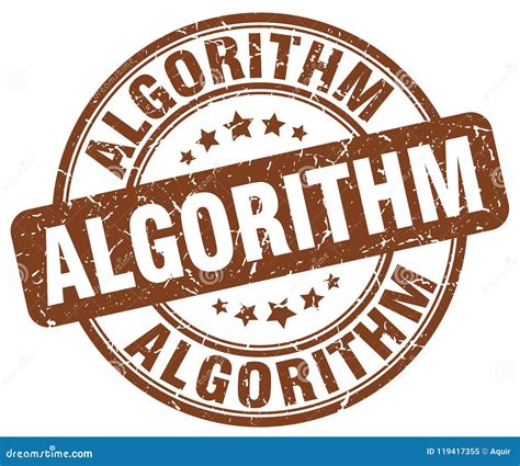 Algorithm Brown Stamp Stock Vector Illustration Of Brown 119417355
