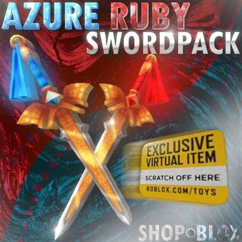 Roblox Celebrity Series 5 Azure And Ruby Sword Pack Code Only Messaged