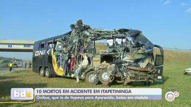 Bom Dia Cidade Sorocaba e Itapetininga Acidente ônibus fretado