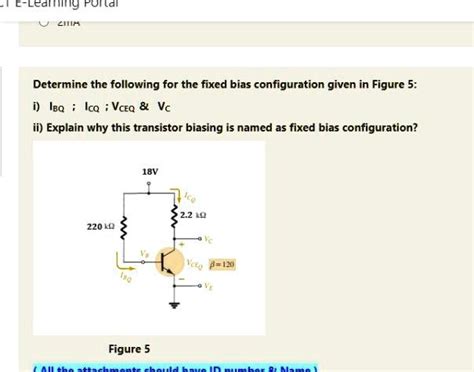 SOLVED Determine The Following For The Fixed Bias Configuration Given