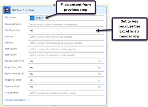 Get Rows From Excel — Encodian