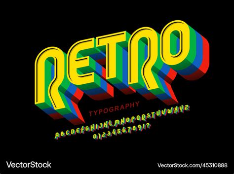 Retro Style Typography Design Royalty Free Vector Image