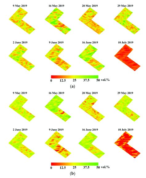 Soil Moisture Map For The Study Area A Ciem Smc Map B Dubois Smc