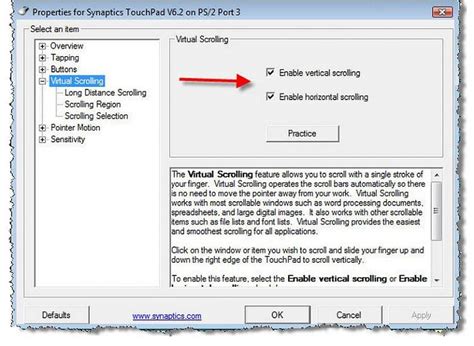 Touchpad Scroll Not Working No Virtual Scrolling Option In Synaptics Windows Forums