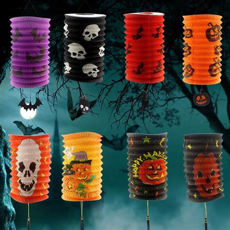NEUE 5 stücke Halloween Dekoration Kürbis Falten Kinder Papier Laterne