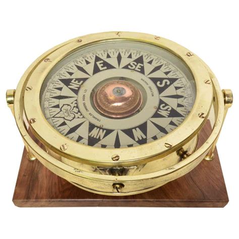 1920s Sestrel Brass Nautical Gimbal Compass Antique Maritime Navigation