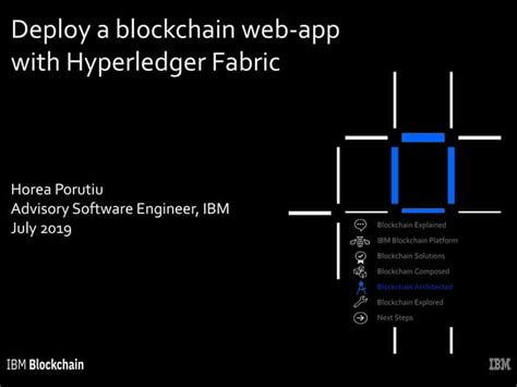 Deploy A Blockchain Web App With Hyperledger Fabric 14 Concepts And Code Ppt