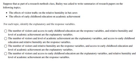 Solved Suppose That As Part Of A Research Methods Class