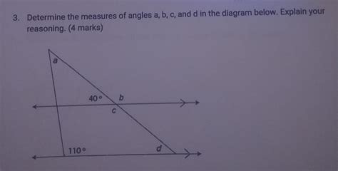 Solved Determine The Measures Of Angles A B C And D In Chegg