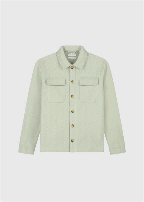 Herringbone Jacket Green Hang Eleven