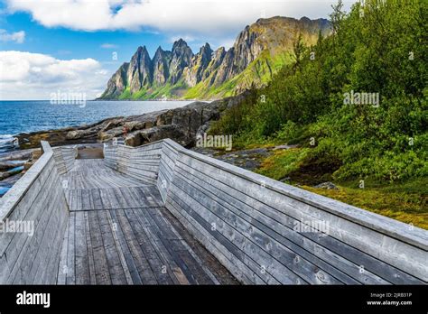 Norway Troms Og Finnmark Tungeneset Observation Point Overlooking