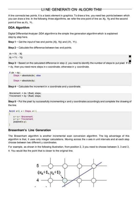 Dda Algo Notes Pdf
