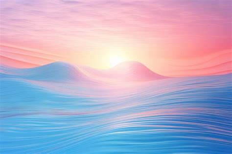 Premium Ai Image Sunset And Waves