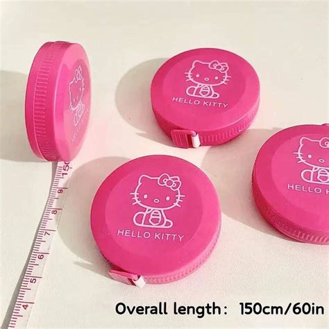 Sanrio 1 Pcs Cute Kitty Automatic Retractable Ruler Cartoon Character