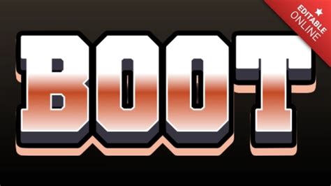 Boot Bulls Brown 3d Text Effect Generator