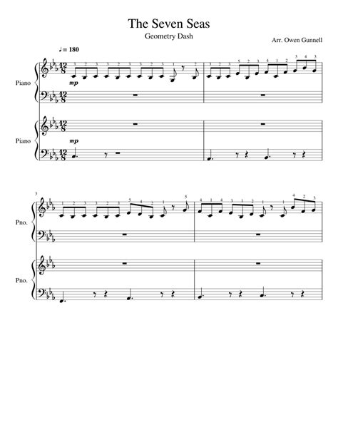 The Seven Seas Sheet Music For Piano Piano Duo