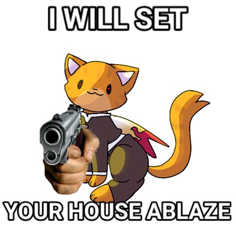 Oh Cool Rengoku Cat Wait No Dont Commit Arson Have Mercy Rengoku Cat