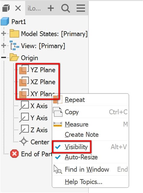 Is There An Option To Always Turn On Visibility For Origin Plane In