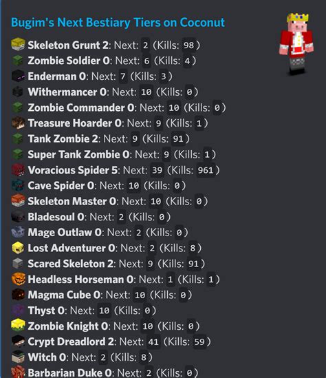 What Are The Easiest Bestiary Mobs Hypixel Forums