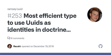 most efficient type to use uuids as identities in doctrine entities