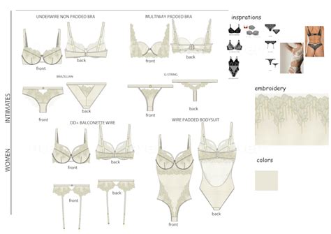 Fashion Design Flat Sketches For Lingerie Tech Pack By Fascin Fiverr