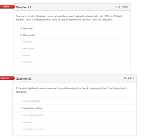 Solved Partial Question 4 1 33 2 Pts Select All Of The Chegg Com