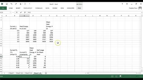 Graphing Uncertainties And Error Bars In Excel Youtube