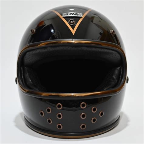 Jual BELLISSIMO HELMET RETRO RUBY Black Gloss No Visor Kota
